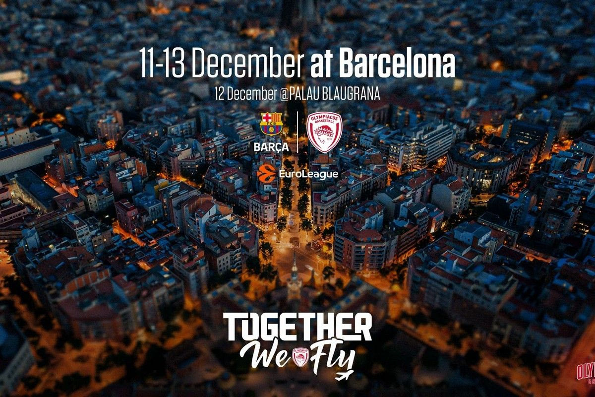 Ολυμπιακός: "TOGETHER WE FLY" στη Βαρκελώνη